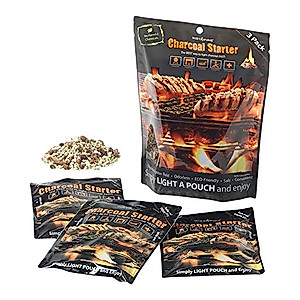 (3 Packs) Insta-Fire Charcoal Starter Perfect for Camping, Emergencies, Hiking, Fishing, Boating, Fire Pits, Grilling, Survival, Preppers, Food Storage, Boiling Water (as Seen on Shark Tank!)