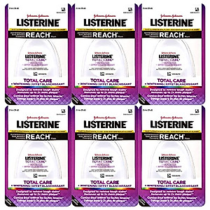 Listerine Total Care Whitening Dental Floss, 30 Yards (Pack of 6)