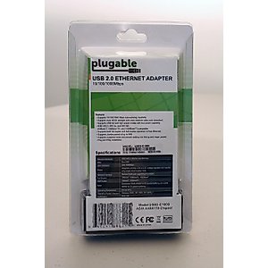 Plugable USB 2.0 to Gigabit Ethernet Adapter, Fast and Reliable Gigabit Connection, Compatible with Windows, Chromebook, Linux