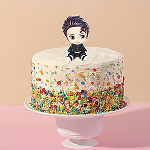 ITUBLE Bobbleheads Anime Tanjiro Action Figures Bobblehead Car Dashboard Decorations Accessories Interior Statue Bobble Head Figure Dash Board Figurine Phone Holder Bracket Birthday Cake Toppers Gifts