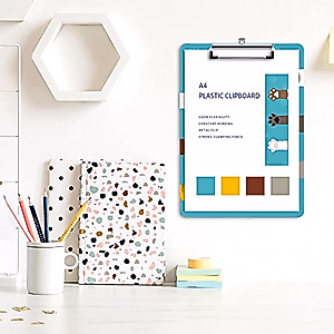 ZAXMEY Plastic A4 Clipboards, Cute Clip Board Stardard Letter Size 9 x 12.5 in, Office Decorative for Students Women Men and Kids, Cat Claw
