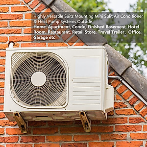 WeCooper Outdoor Split Air Conditioner Mount Bracket for 7000-18000BTU, Heavy-Duty Foldable Wall Mounting AC Bracket for Universal Ductless Mini Split Condensers Support up to 400LB