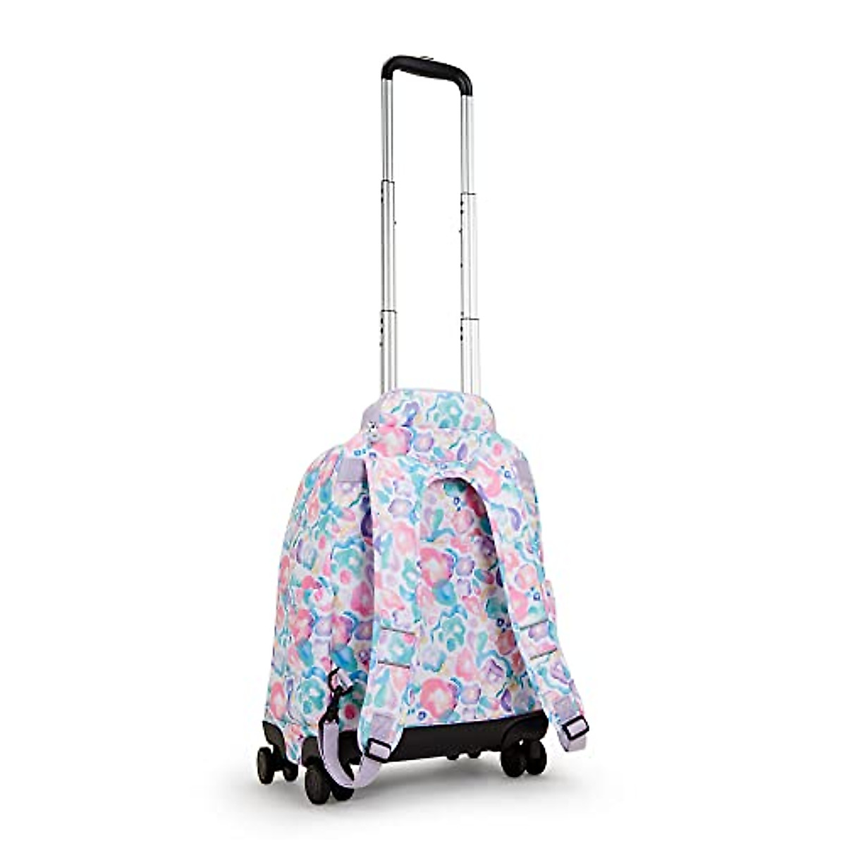Kipling New Zea 15" Printed Laptop Rolling Backpack Aqua Flowers