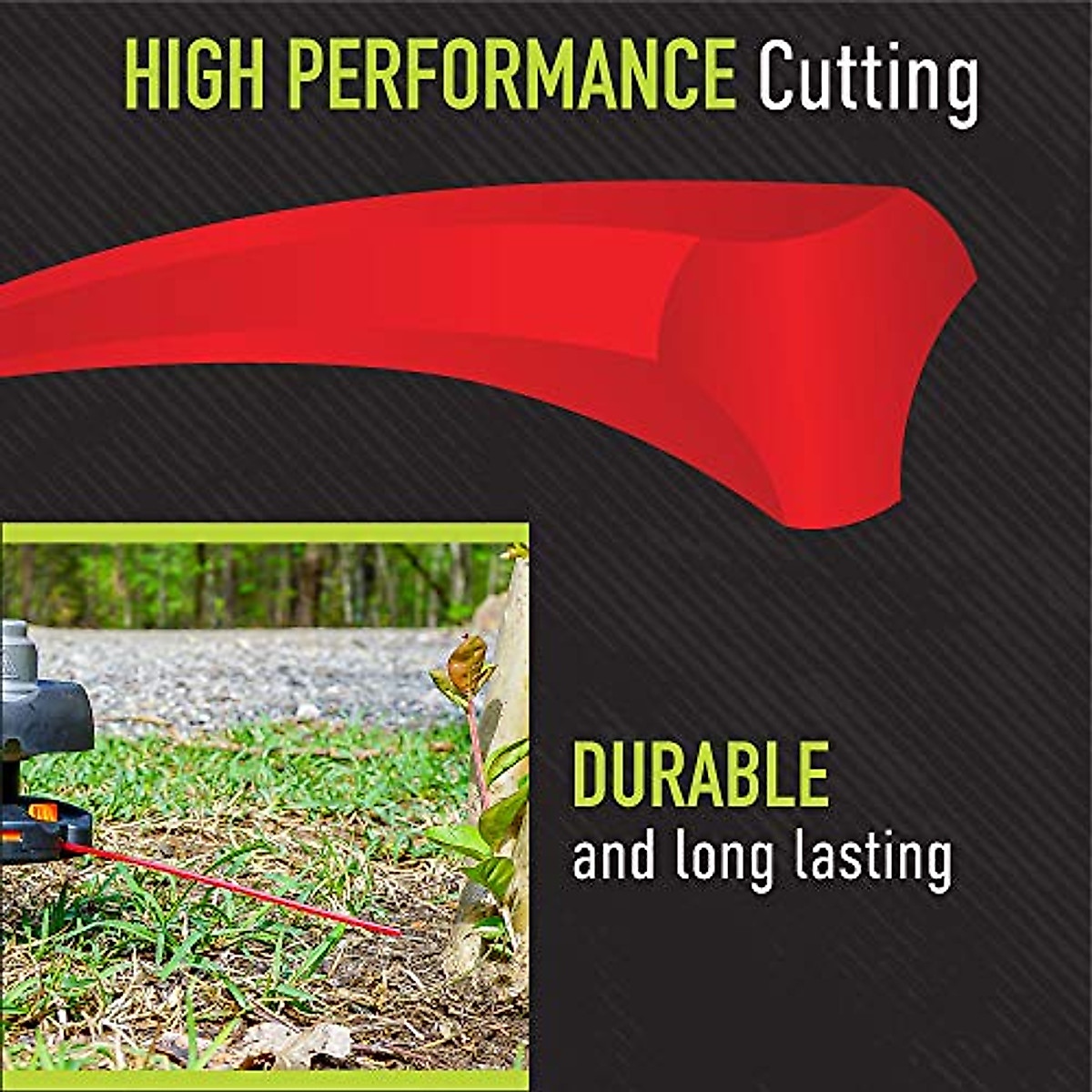 Weed Warrior Pulverizer Universal Trimmer Line with Line Cutter, 0.095" Diameter x 200', Red