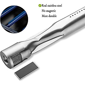 Flavorizer Bars and Grill Burner for Weber Spirit I & Sprit II 200 Series E-210 E-220 S-210 S220 with Front Control Gas Grills, Repair Parts for Weber 15.3” Flavor Bars 7635 & 18” Burner Tubes 69785