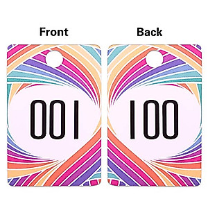 FaCraft Live Number 1-100 Reusable Normal and Reverse Mirror Hanger Cards