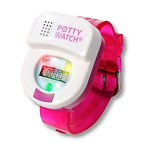 Potty Time: The Original Potty Watch | Water Resistant, Toilet Training Aid, Warranty Included. (30, 60 or 90 Min Automatic Timers Plays Music & Flashing Lights for Fun & Gentle Reminders)Pink & Green