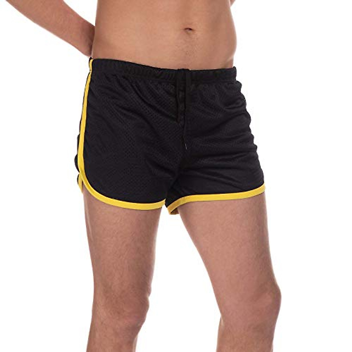 Men's Swim Trunk Swimwear Bathing Suit Swimsuit Board Beach Sport Shorts(Black, M)