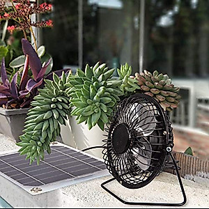 TwinPa Auto Cool Solar Powered Fan System with Solar Panel Electric-Free Easy for Outdoor Household or Car Camping Chicken House
