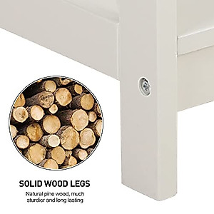 PHI VILLA Coffee Table - Modern Coffee Tables with Storage for Living Room Shelf 2 Tiers, Farmhouse Coffee Table Set