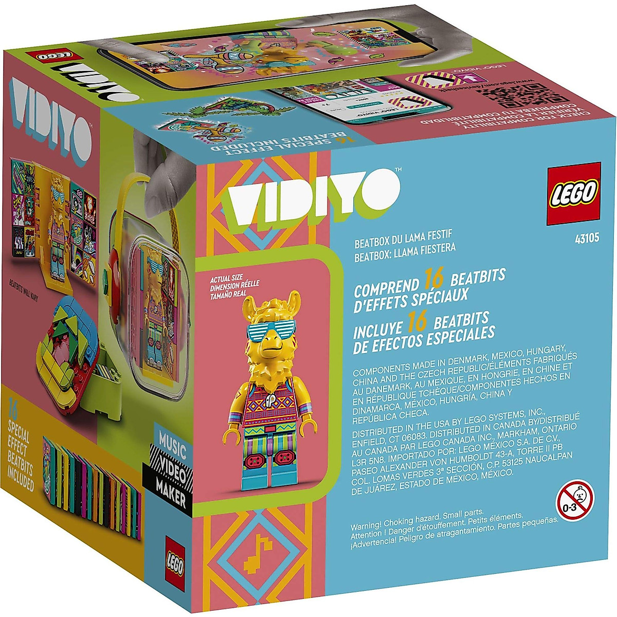 LEGO VIDIYO Party Llama Beatbox 43105 Building Kit with Minifigure; Creative Kids Will Love Producing Music Videos Full of Songs, Dance Moves and Special Effects, New 2021 (82 Pieces)