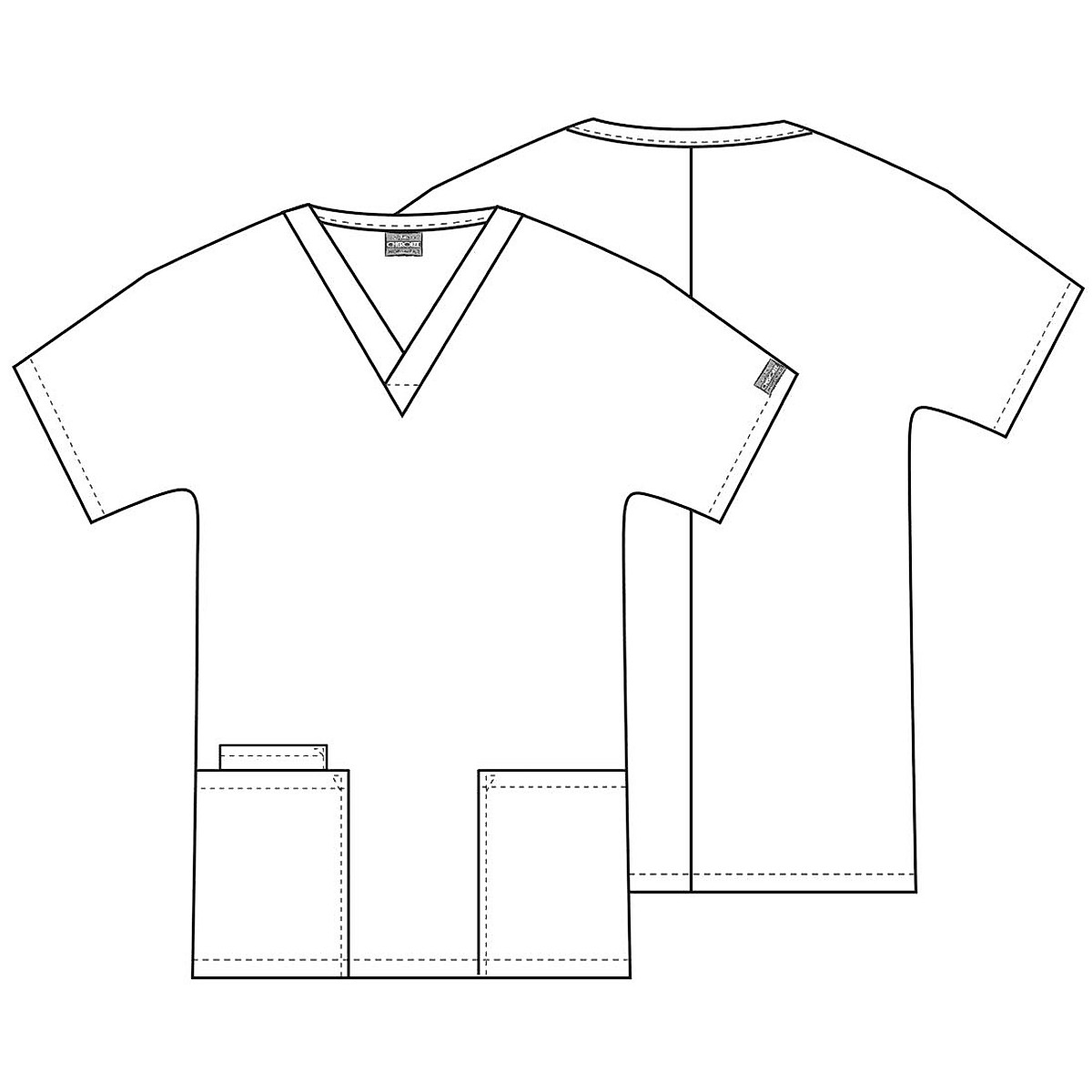 Cherokee womens V Neck medical scrubs shirts, Black, X-Large US