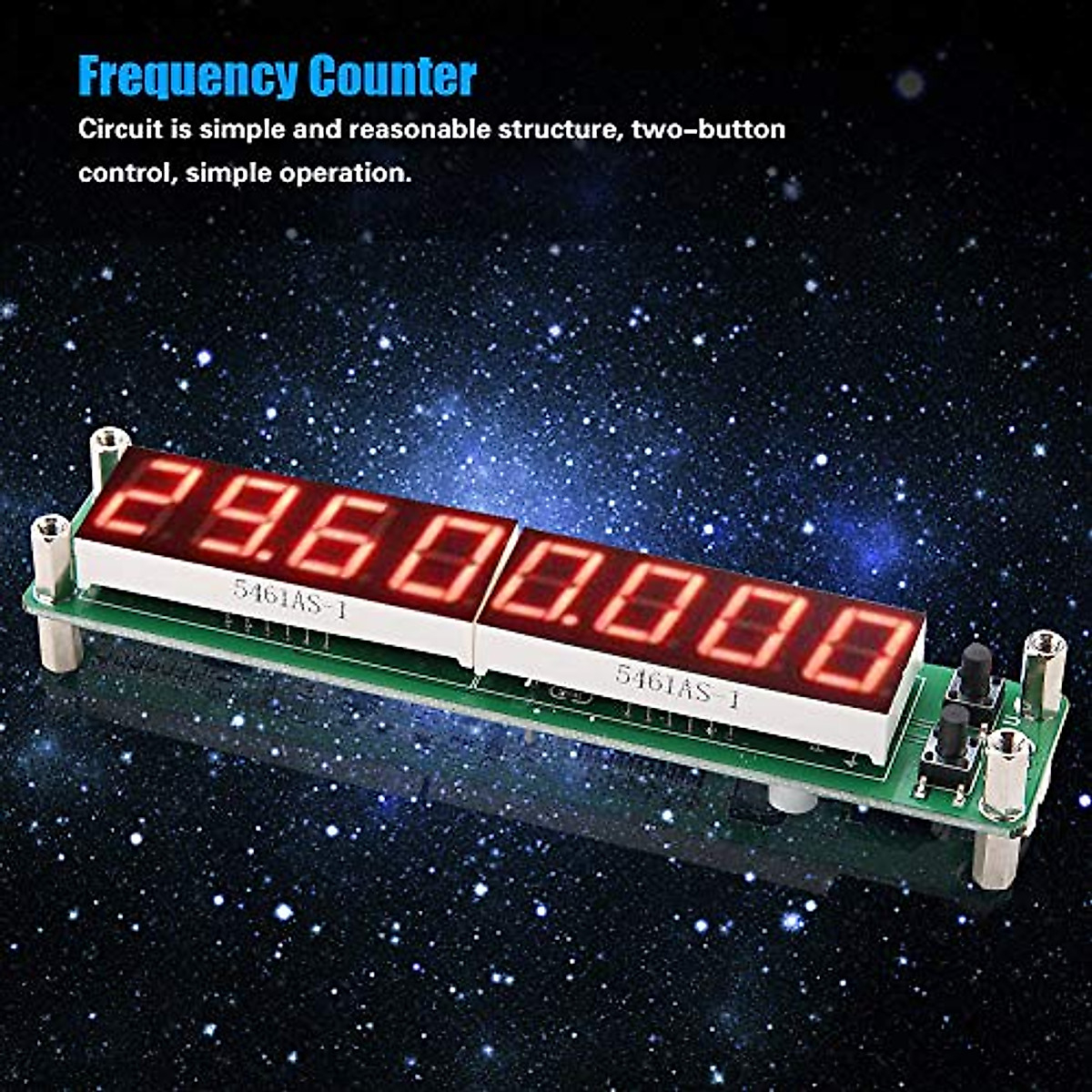 PLJ-8LED-H RF Frequency Counter Cymometer Tester Module 0.1~1000MHz (Backlit Font red)