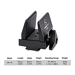 SUNWAYFOTO SM-76 Saddle Mount Rifle Adapter for Tripod Arca Swiss QR Plate