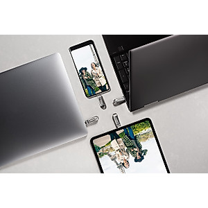 SanDisk Ultra Dual Drive Luxe USB 3.0, USB 2.0 Type-C 256GB, Metal Pendrive for Mobile