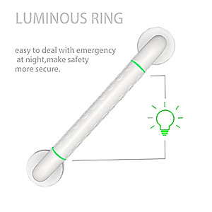 Grab Bars for Shower, Handicap Handicap Grab Bars for Bathtubs and Showers, White Shower Handle,Safety Hand Rail,Support-Pregnant Woman,Elderly,Injury,Senior Assist Bath Handle（16 Inch)