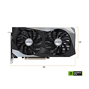 Gigabyte GeForce RTX 3050 WINDFORCE OC 8G Graphics Card, 2X WINDFORCE Fans, 8GB GDDR6 128-bit GDDR6, GV-N3050WF2OC-8GD Video Card