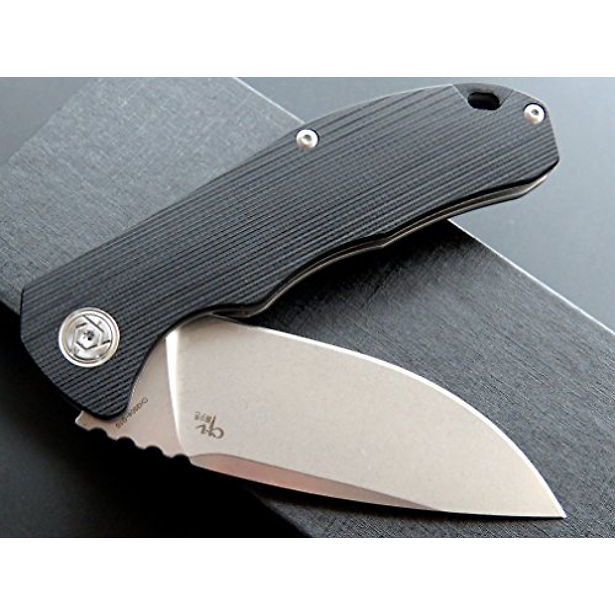 Eafengrow CH3504-G10 Flipper Folding Knife Camping Fruit Pocket Knives EDC Tools D2 Blade Ball Bearings Outdoor Tool (black)