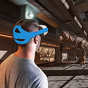 MASiKEN K6 Adjustable Replace Elite Head Strap for Oculus Quest 2, Enhanced Support and Comfort Head Pad Cushion,Reduce Head Pressure,Optimize Interface Fillet and Headstock Angle (Blue)