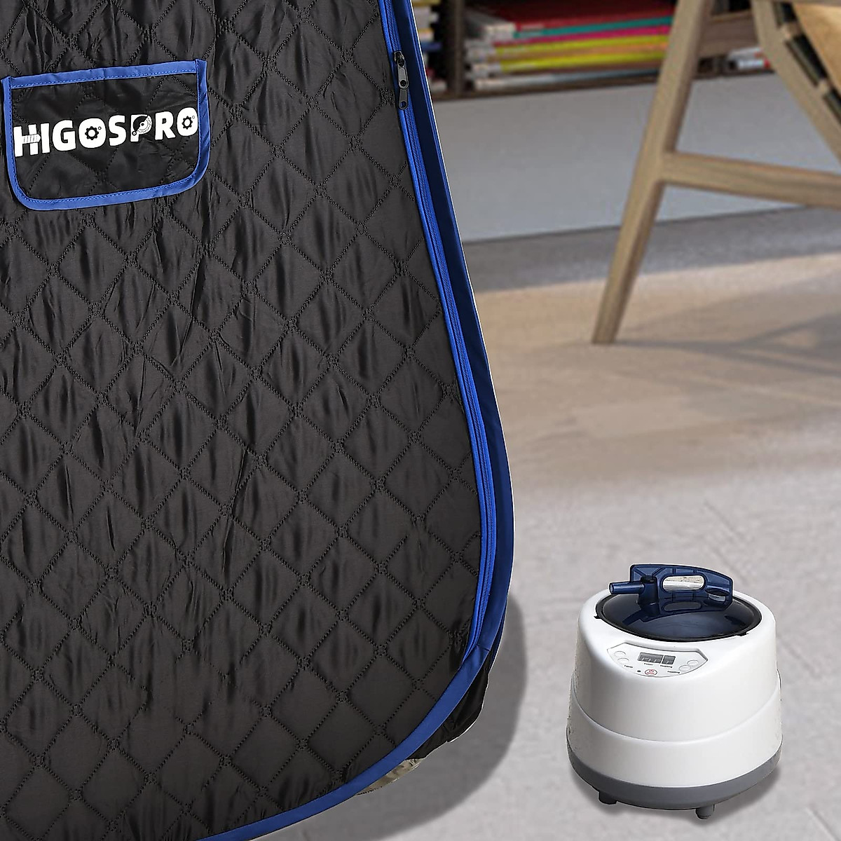 HIGOSPRO 2.6 L Sauna Steamer, Portable Sauna Generator for Sauna, Home SPA Fumigation Steam Machine with Touch Button, Timer Display and Remote Control