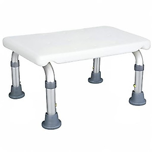 Bath Stool Shower Seat Non-Slip Shower Chair Adjustable Height Bathtub Bench for Elderly Disabled, Secure Bathing Solution