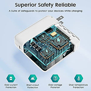 2 Port 108W 12W QC USB A 96W for Samsung Galaxy and All USB-C Devices, with 2M USB C to C Charging Cable