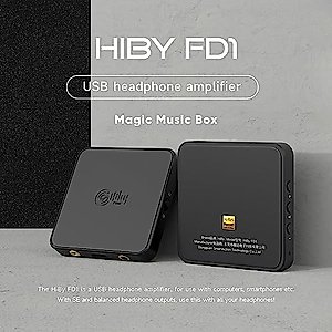 HiBy FD1 hi res USB c dac amp Portable dac Headphone amp Mini dac dongle with Balanced Headphone Output for iPhone/Android/iOS/Mac/Windows