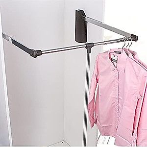 Large Closet Lifting Rack Drying Rack/Drop-Down Rail, Adjustable Pull-Down Wardrobe Rod, Suitable for Wardrobe Width 1100-1600MM, Bearing 30kg (Size : 1150-1500mm)