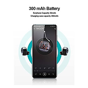 True Wireless Earbuds Bluetooth 5.0 with Charging Case,Mini HD Stereo Sound Noise Cancelling in-Ear Headphones,Touch Control IPX4 Waterproof Sports Earphone Built-in Mic (Pink)