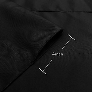 Hiasan Black Backdrop Curtains for Parties, Polyester Photography Backdrop Drapes for Family Gatherings, Wedding Decorations, 5ftx7ft, Set of 2 Panels