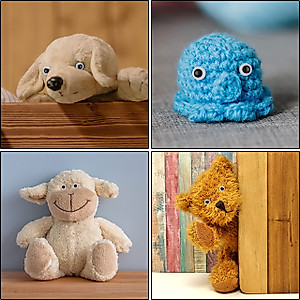 1800 Pieces Wiggle Googly Eyes Plastic Black and White Bulk Self Adhesive Googly Eyes Mixed Size 6mm 8mm 10mm for DIY Art Crafts Scrapbooking Dolls Puppets Invitation Cards