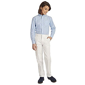 IZOD boys Long Sleeve Solid Button-down Oxford button down shirts, Ox Blue, 16 US