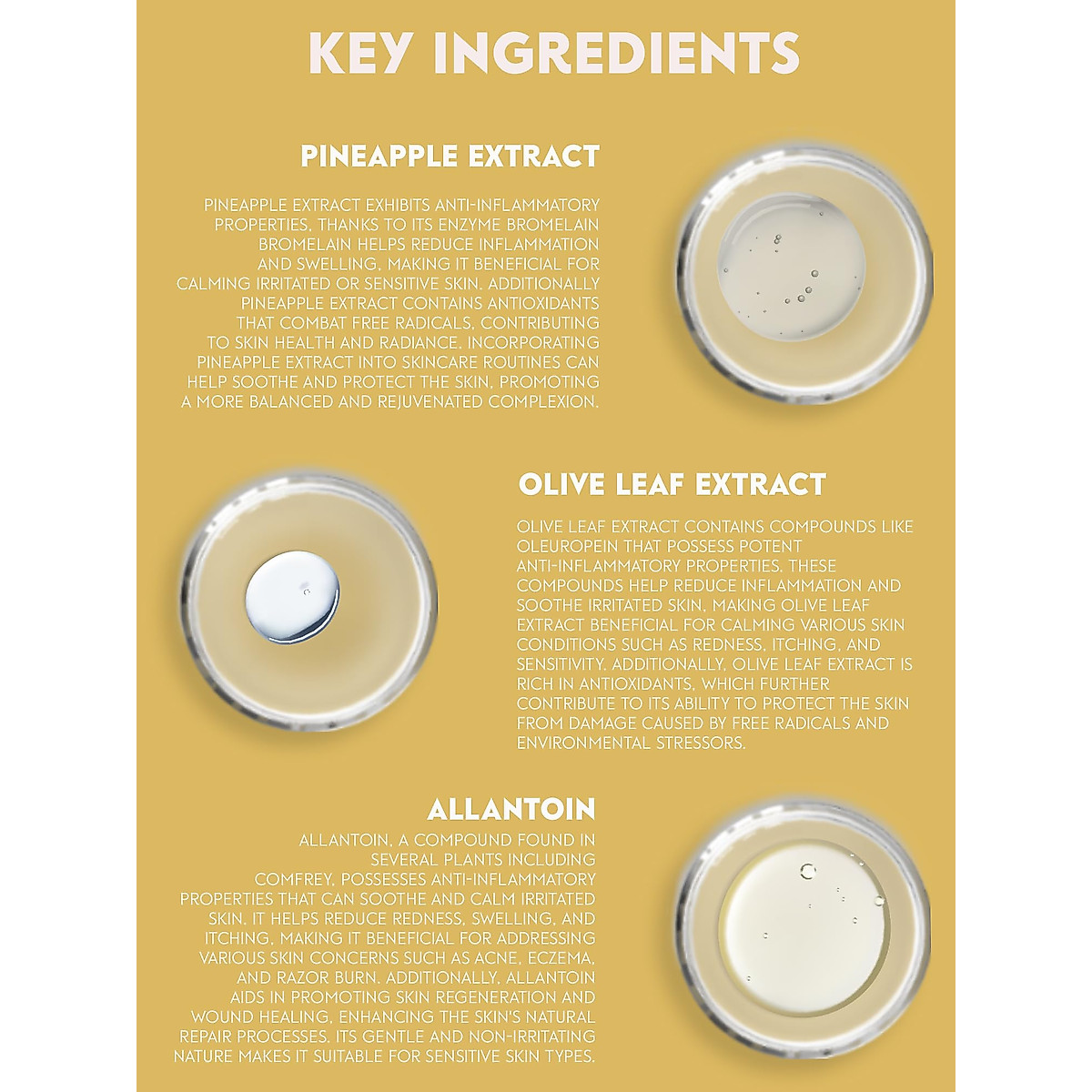 Exfoliating Pineapple Face Milk Serum with Olive Leaf Extract and Allantoin, 1 Fl Oz / 30 ml