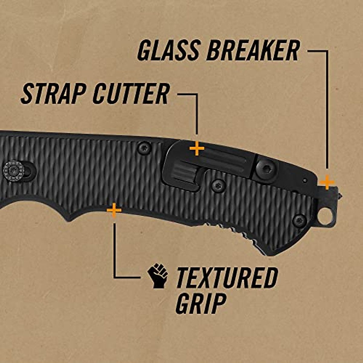 Gerber Hinderer Combat Life Saver Knife, Serrated Edge [22-01870]