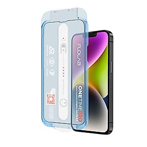 FLOLAB NanoArmour ONETIME PRO Anti Reflective iPhone 14/13 / 13 Pro Screen Protector Best iPhone Tempered Glass Protects Your Eyes - Durable, Smooth as Butter, Easy to Install, Dust Free