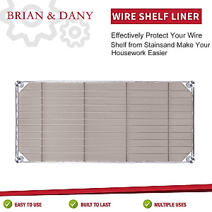 BRIAN & DANY Wire Shelf Liners Set of 5 (Industrial Strength) (14-Inch-by-24-Inch)