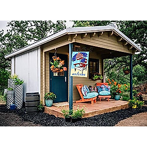 Nobrandd Wall Mount Garden Flag Pole Holder,2 Pack Metal Wrought Iron Garden Flags Scroll Hanger - Yard Mailbox Post Flag Bracket - Garden Flag Stand for Wall Wood Mailbox Post