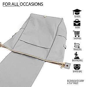 KJARAKÄR Classic Casual Backpack | Metal Zippers |Flexible Design for Gym Work School Diaper Bookbag