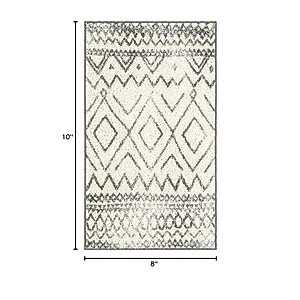 Maples Rugs Abstract Diamond Modern Distressed Kitchen Rugs Non Skid Accent Area Floor Mat [Made in USA], 1'8 x 2'10, Neutral