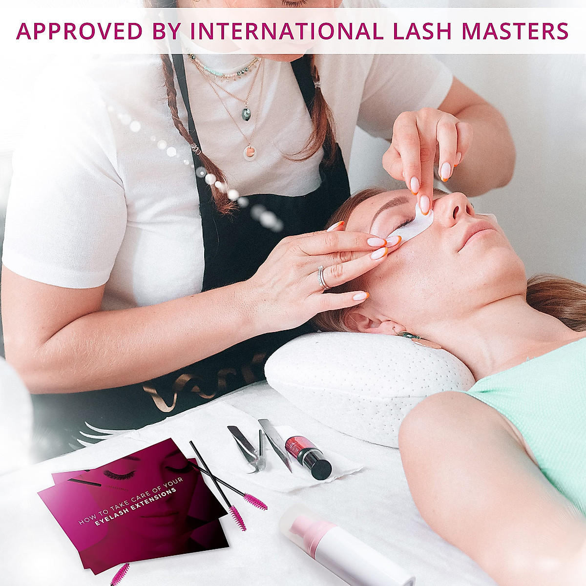 Lash Extension Aftercare Cards - Pack of 50 4x6 Double Sided Premium Eyelash Care Card Kit for Salons and Lash Technicians