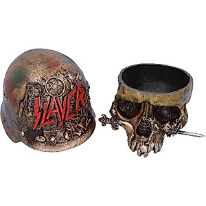Nemesis Now Slayer Helmet Skull Trinket Box 17.5cm, Resin, Bronze, Officially Licensed Slayer Merchandise, Skull Trinket Box, Spacious Yet Stylish, Cast in The Finest Resin, Expertly Hand-Painted