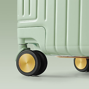 GinzaTravel Aluminum Frame+PC Suitcase Bright Color Suitcase TSA Combination Lock Universal Wheel