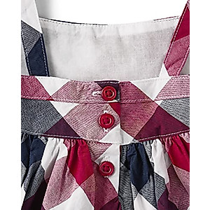 Gymboree,Sleeveless Dress,Red/Blue Woven - Baby,3-6 MONTHS