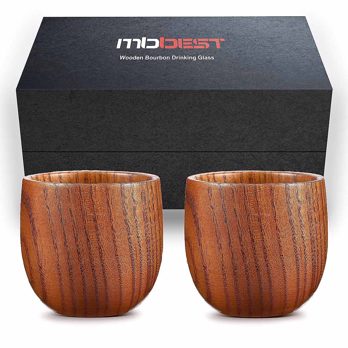 Bourbon gifts for men,Birthday Gift for Men,Finished Wooden Old Fashioned Glass,Great Whiskey Gifts for Men, Dad, or Brother Groomsmen Gifts, Liquor Cocktail Rocks Old Fashioned, Bernard