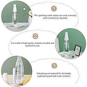 KESYOO Hand Tools Fizzy Drink Machine Sparkling Hand Operated Soda Makers Exchange Carbonator Bottles for DIY Bubble Making Juices Lemonades Cocktail Drinks White Foam Maker