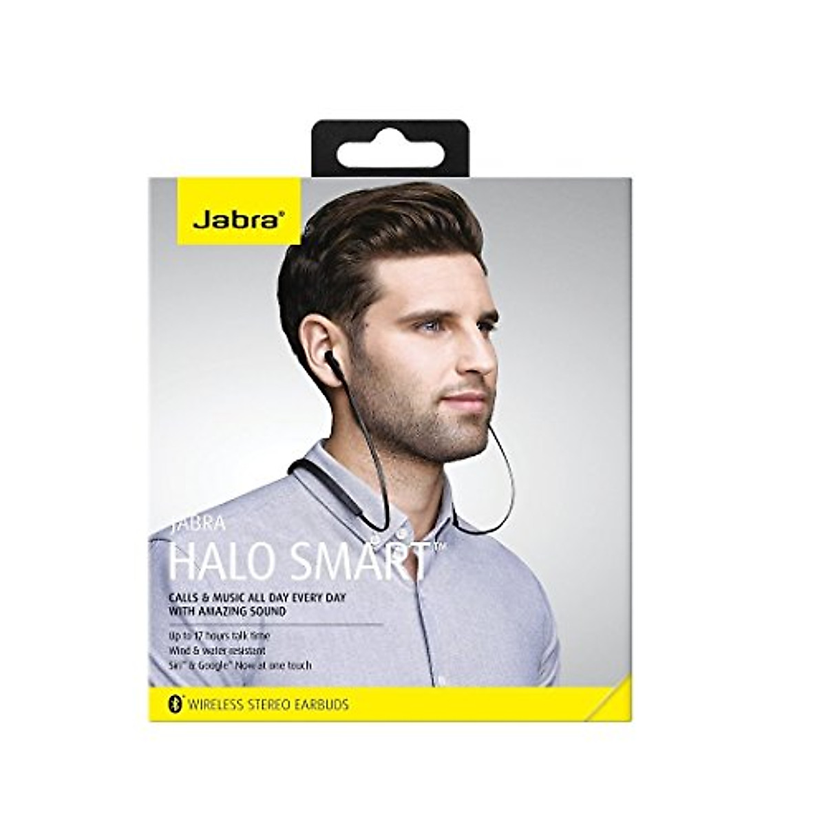 Jabra Halo Smart Wireless Bluetooth Headset, Black (Renewed)