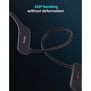 iFory Bone Conduction Headphones, Open Ear Bluetooth 5.2 Sports Headset Built with mic, 10h+ Hours Playtime Waterproof Sweat Resistant Wireless Earphones for Workouts, Running