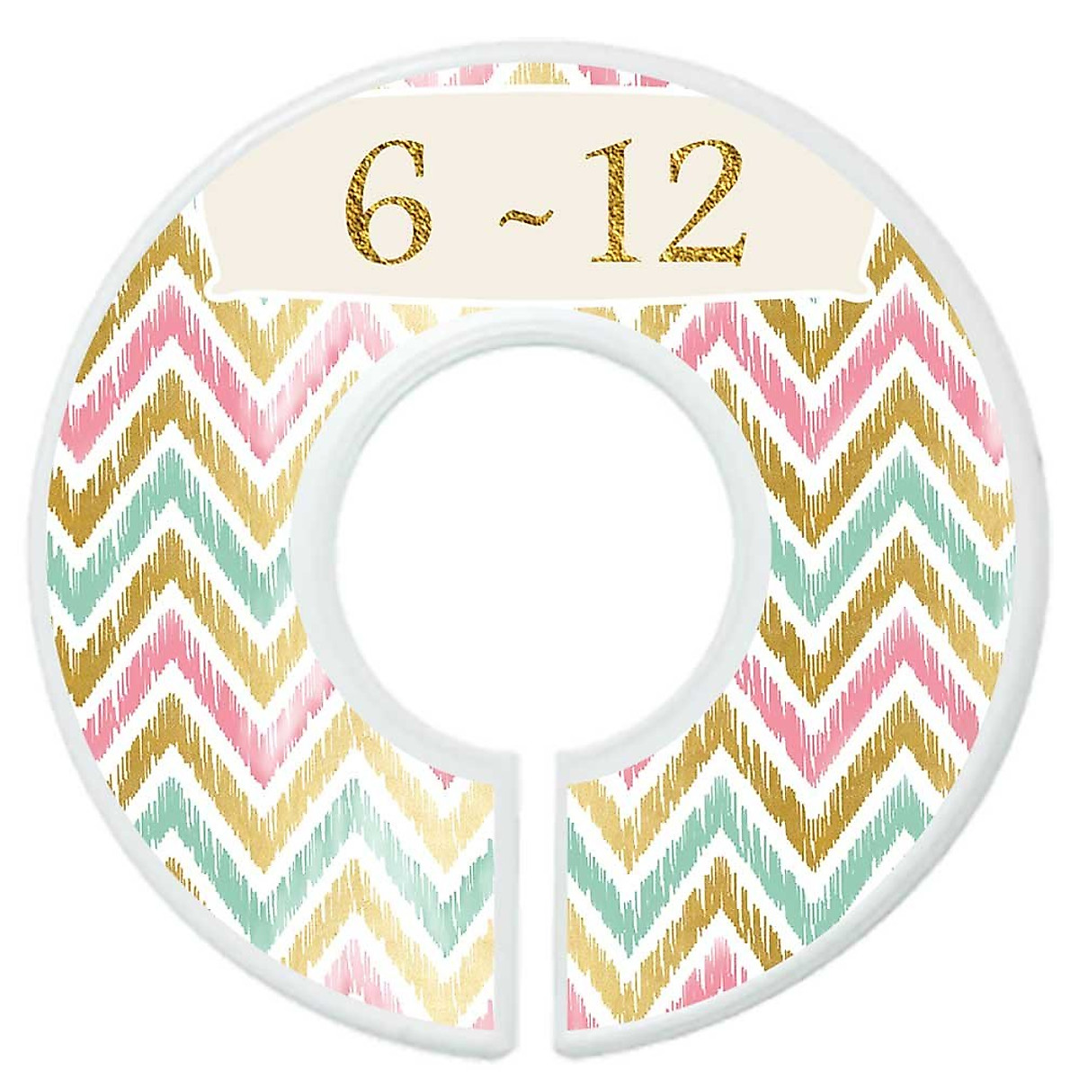Mumsy Goose Nursery Closet Dividers, Closet Organizers, Baby Girl Clothes Dividers Pink Gold