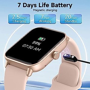 Faweio Smart Watch, Bluetooth 5.3 Answer/Make Call, Alexa Built in, 1.8" Fitness Tracker with Heart Rate SpO2 Sleep Monitor, Smart Watches for Men Women iPhone Android Compatible IP68 Waterproof