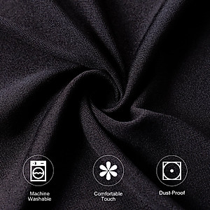 Fixwal 4 Pack Spandex Cocktail Table Covers, 32x43 Inch Black Fitted Stretch Highboy Round Cover Table Cloth for Party, Bar, Pub, Wedding, Banquet